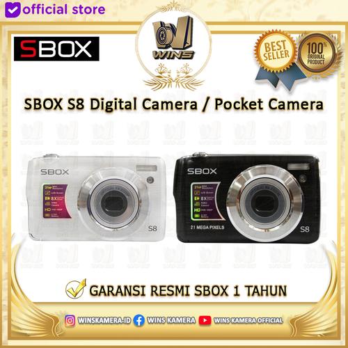 Promo SBOX S8 Camera Digital / Kamera Pocket - Garansi Resmi SBOX - Hitam, Standard Box Cicil 0% ...