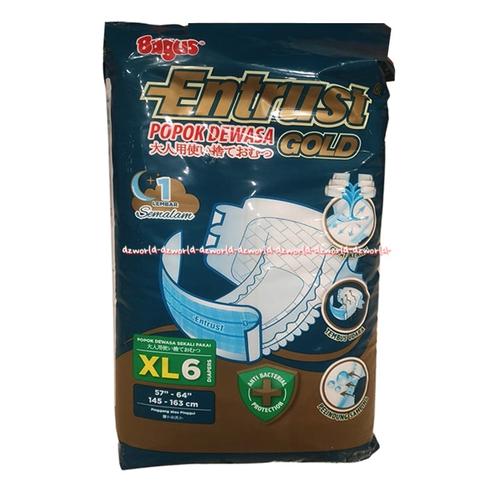 Jual Entrust Plus Gold XL 6 Diapers Popok Dewasa Perekat 6 XL Entrus ...