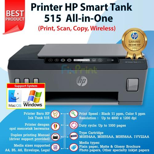 Jual HP Smart Tank 515 Wireless All-in-One HP515 Print Scan Copy WiFi ...