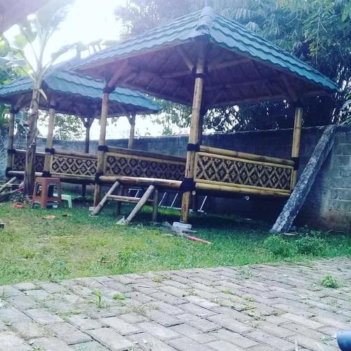 Jual GAZEBO BAMBU MINIMALIS ATAP GENTENG METAL - Kota Depok - BAMBU ...