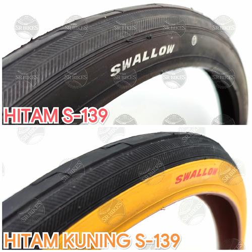 Jual Ban Luar Sepeda 20 x 1 3/8 ETRTO 37-451 HITAM. SWALLOW DELI TIRE - HIT KUN S-139 - Kab ...