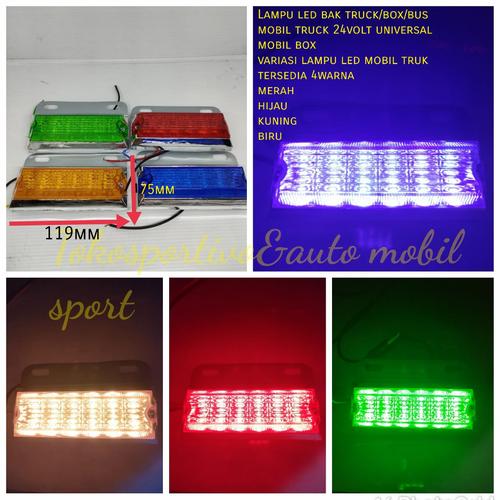 Jual Lampu LED Bak truk 24 volt box bus Fuso variasi lampu truck mobil Led - Biru - Jakarta ...