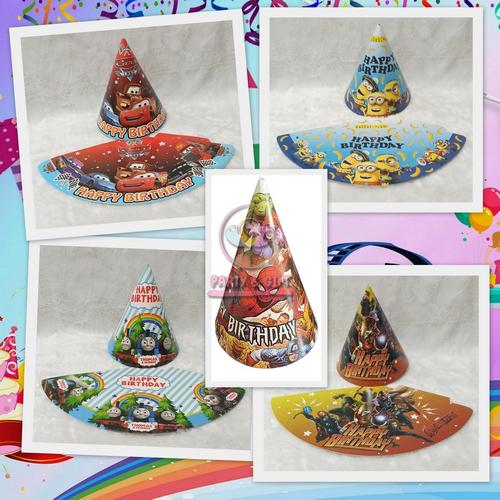 Jual Topi Kerucut Karakter| AVENGERS | CARS | SPIDERMAN | THOMAS ...