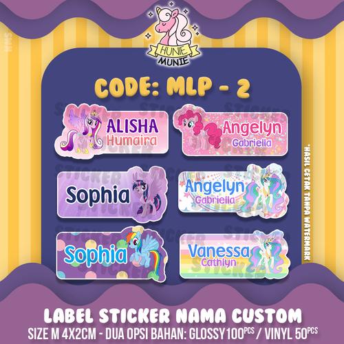 Jual Sticker Label Nama Custom - My Little Pony #2 (100pcs+) - Kab ...