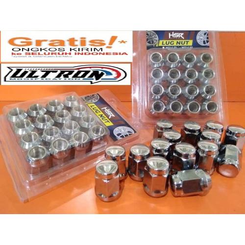 Jual Mur Baut Roda Velg Ban Mobil Lugnut Ukuran 1.5 Chrome - Kab ...