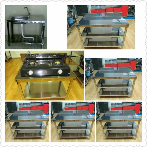 Jual Paket 5 Meja Kerja ; 1 Meja Kompor dan 1 Bak Cuci Piring plus Kran ...