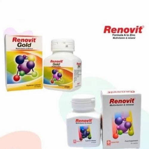 Jual renovit tablet multivitamin gold 30's 30tablet 30tab 30 tab botol ...