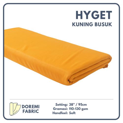 Jual (METERAN) Kain DOREMI HYGET Premium - KUNING BUSUK - HYGET 38", 1/ ...