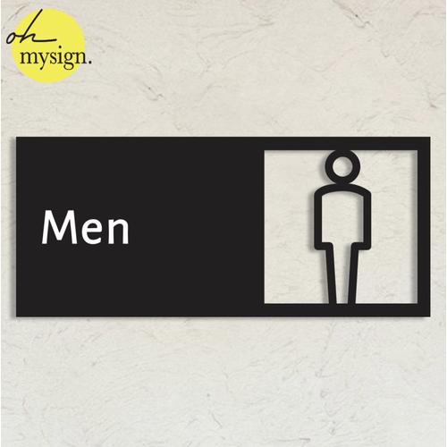 Jual Toilet Men Sign Akrilik Acrylic Sign Toilet Pria Modern Restroom ...