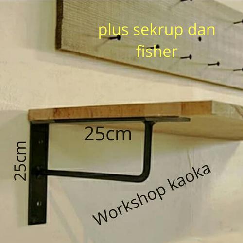 Jual Rak besi siku rak dinding siku besi 25cm - Kab. Tangerang ...