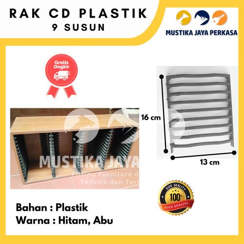 Jual Tempat Rak CD DVD Plastik Furniture Lemari Laci Penyimpanan - Abu ...