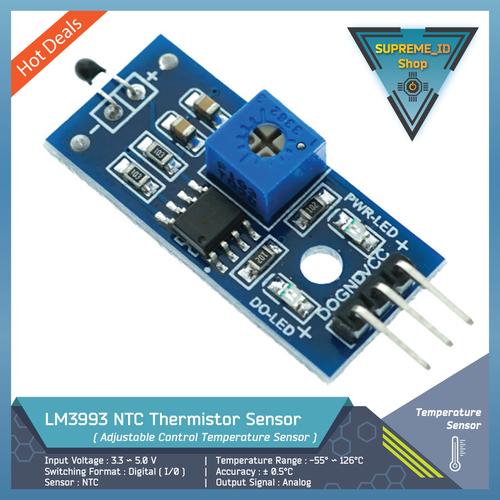Jual LM393 NTC Thermistor Temperature Adjustable Control Sensor Module ...