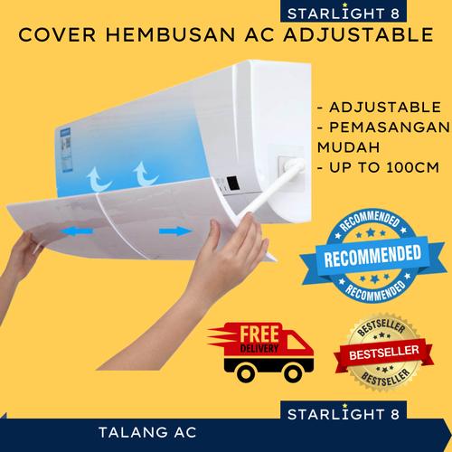 Jual Cover Penutup hembusan Angin Talang AC Adjustable Bagus up to 2PK ...