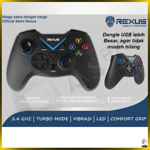 Jual Rexus Wireless Gamepad GX100 Stick Gamers Gamen Game Original Ori ...