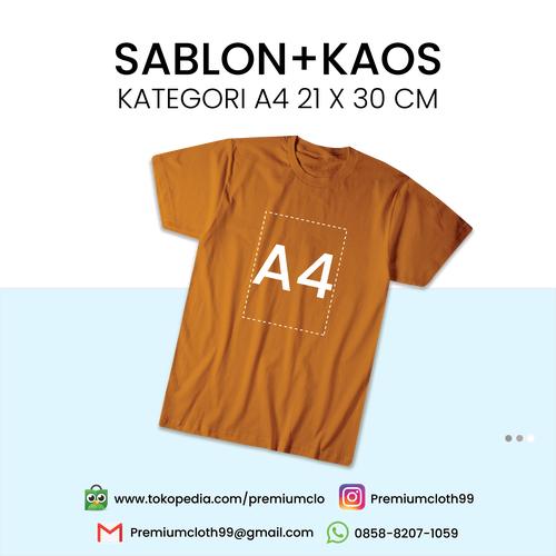 Jual SABLON KAOS CUSTOM / KATEGORI SABLON A4 / CETAK KAOS - M, SABLON ...