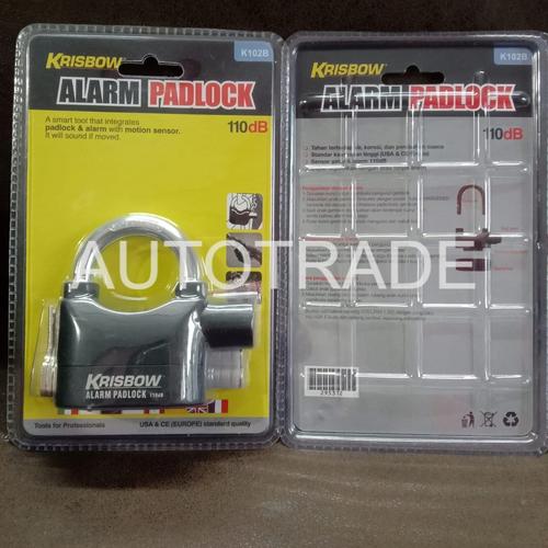 Jual Gembok Alarm Heavy duty Krisbow K102B / Alarm Padlock / Anti ...
