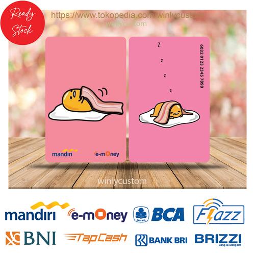 Jual KARTU EMONEY MANDIRI BCA BNI BRI Anime Gudetama Tamago - 2 SISI ...