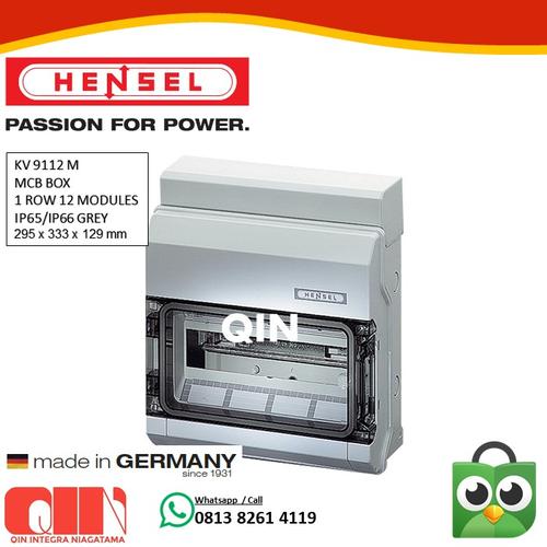 Jual MCB BOX HENSEL POLYSTYRENE 1 ROW 12 MODULES IP65 KV 9112 M GREY ...