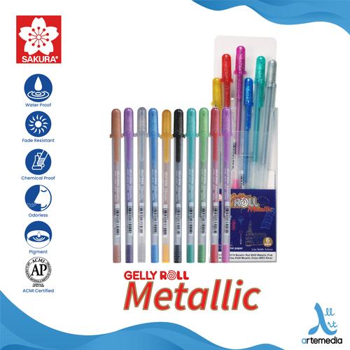Jual Pulpen Warna Sakura Gelly Roll Metallic Color Gel Pen Bolpen ...