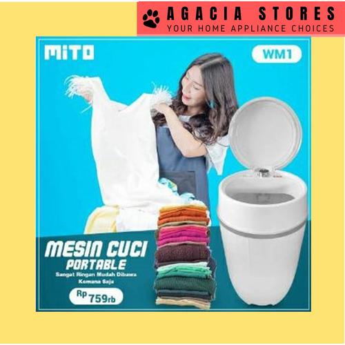 Jual Mesin Cuci Portable Mito WM 1 3,5 KG Washing Machine Mini Mito WM ...