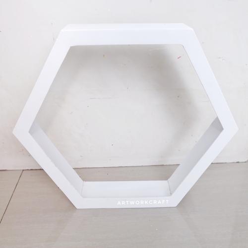 Jual Framr Mahar / Frame Scrap Hexagonal 35 cm - Kaca/Transparan - Kota ...