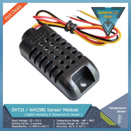Jual DHT21 / AM2301 Capacitive Digital Humidity & Temperature Sensor ...