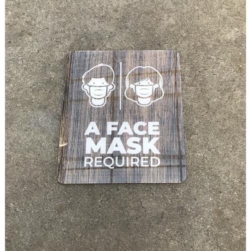 Jual rambu palang pakai masker face mask required sign signboard ...