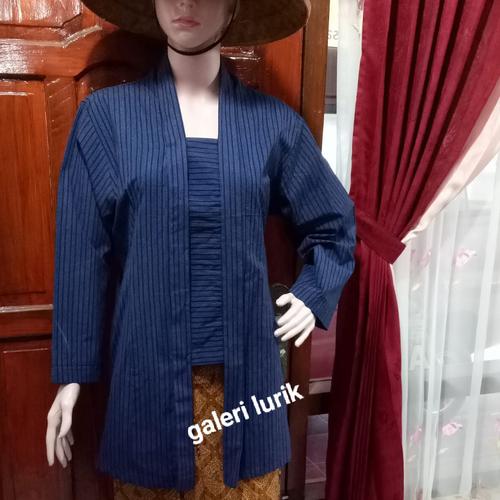 Jual Kebaya Lurik Kutubaru Tenun Kebaya Lurik Biru Kebaya Wanita - M ...