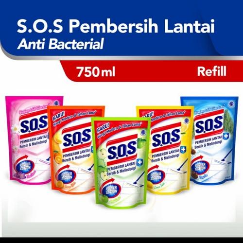 Jual SOS Pembersih Lantai Antibacterial 750 ml - Hijau - Jakarta Barat ...