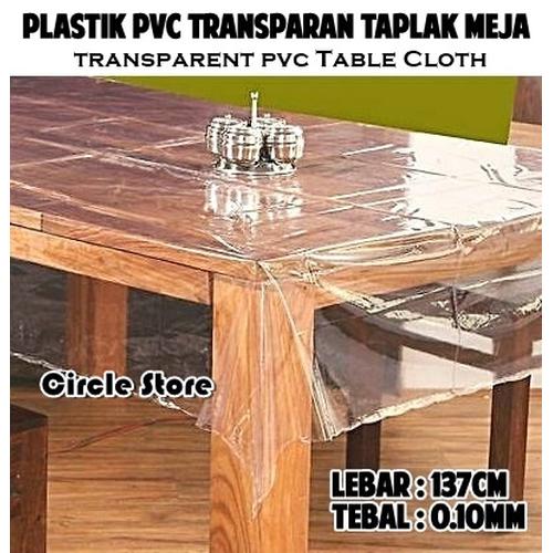 Jual Plastik Mika PVC Transparan Taplak Meja / PVC Table Cloth 137cm 0.10mm - 0.10mm - Jakarta ...