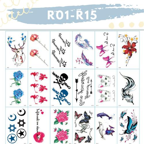 Jual Stiker Tattoo kode R01-R15 | Tato Temporer | Waterproof - R10 ...