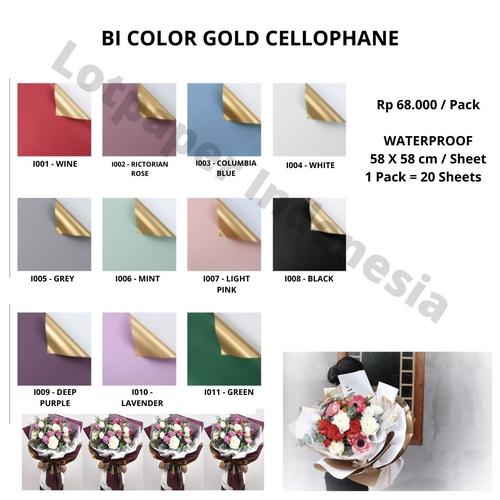 Jual BI COLOR GOLD CELLOPHANE | CELLOPHANE 2 WARNA BASE EMAS - WINE ...