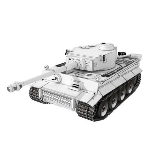 Jual DIY Papercraft Lembar Kertas Pola Tank WWII Tiger I WHITE - Kota ...