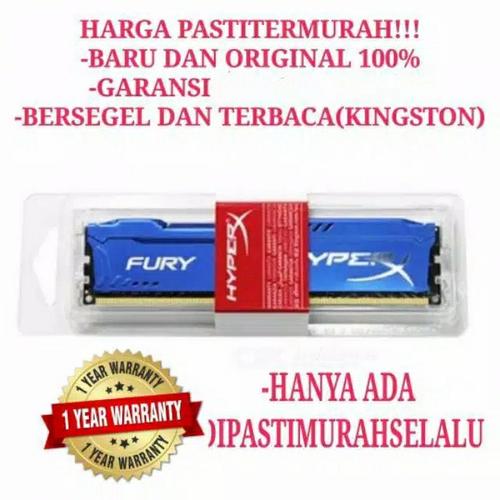 Jual RAM KINGSTON HYPER X FURY GAMING LONGDIMM DDR3 8GB PC 12800 - Jakarta Pusat - NFAR ...