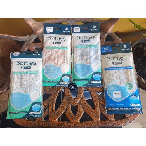 Jual Masker Daily Mask Softies Batik Parang Biru Cokelat Japanese Wave ...