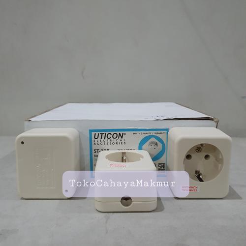 Jual UTICON Stop Kontak Arde 1 Lubang / 1-Soket ST-118 / Terminal ...