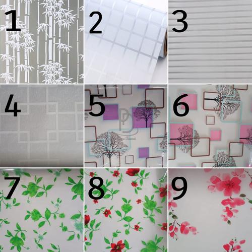 Jual Sticker / Stiker Kaca Film Sandblast Sunblast aneka motif bunga ...
