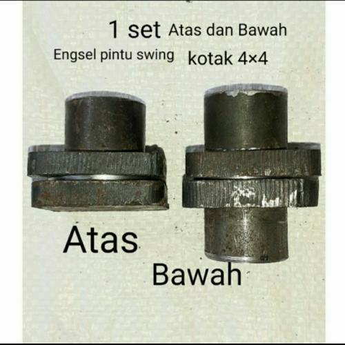Jual engsel pintu swing kotak 4x4 atas dan bawah 1set pagar besi - Atas ...