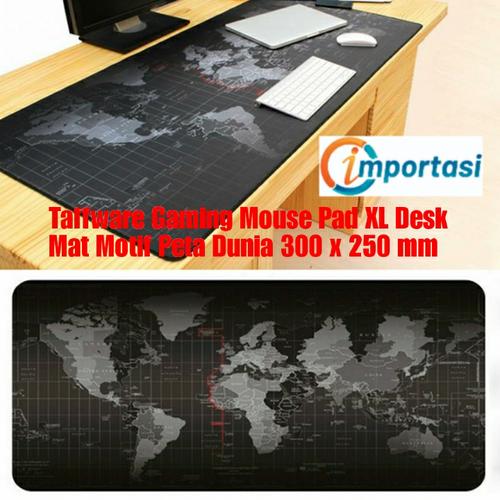 Jual TAFFWARE MOUSE PAD Motif World Map Besar Gaming High Accuracy ...