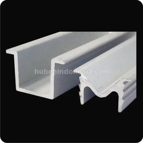 Jual Rel Alumunium Huben SD 02 Tipe U atas M bawah Lemari Pintu Geser - M bawah sd 02 - Kota ...