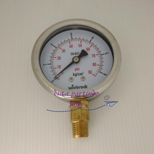 Jual Pressure Presure Gauge Raket Stainless 2 1/2 inchi 6 bar / 90 psi - Jakarta Barat - Duta ...