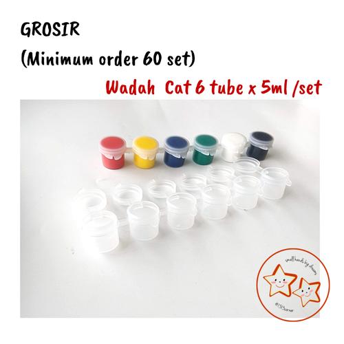 Jual Pot Cat Plastik 6pcsx5ML Tabung Tempat Cat Acrylic Grosir min 60 ...