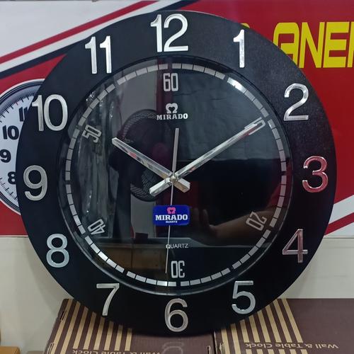 Jual jam dinding 40cm, mirado 8540,mesin std quartz dan skp seiko sweep - Hitam, seiko sweep ...