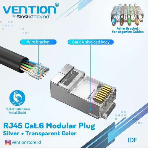 Jual Vention Konektor RJ45 Cat6 6A FTP Modular Gigabit Ethernet ...