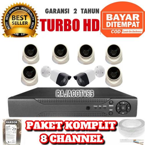 Jual PAKET CCTV 8 CHANNEL 8 KAMERA TURBO HD 5MP 1080P ALT HIKVISION ...