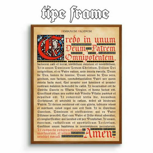Jual Hiasan dinding Poster rohani Katolik Credo In Unum Deum 30x40cm ...