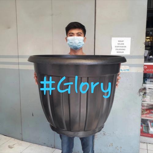 Jual pot besar 70 hitam, tabulapot 70 hitam, motif rotan anyam,go jek ...