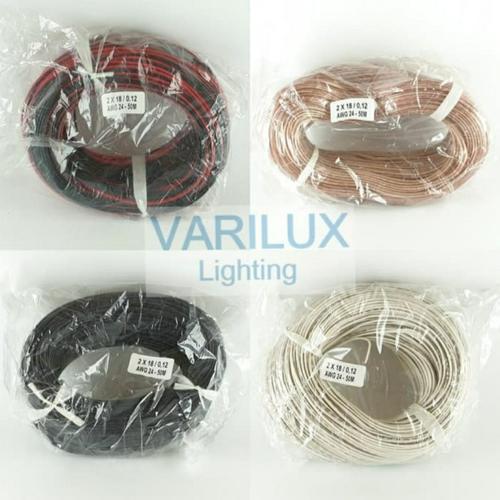 Jual KABEL LISTRIK AWG 24 SERABUT 2 JALUR PUTIH/HITAM/MERAH-HITAM ...