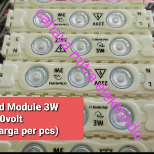 Jual lampu led modul 3mata/putih 3watt AC 3w 3 watt 220volt AC ...