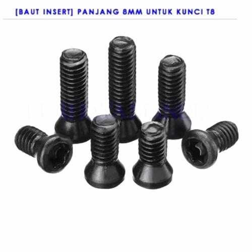 Jual baut insert. baut pahat bubut m2.5x8mm long kunci T8 - Kab ...